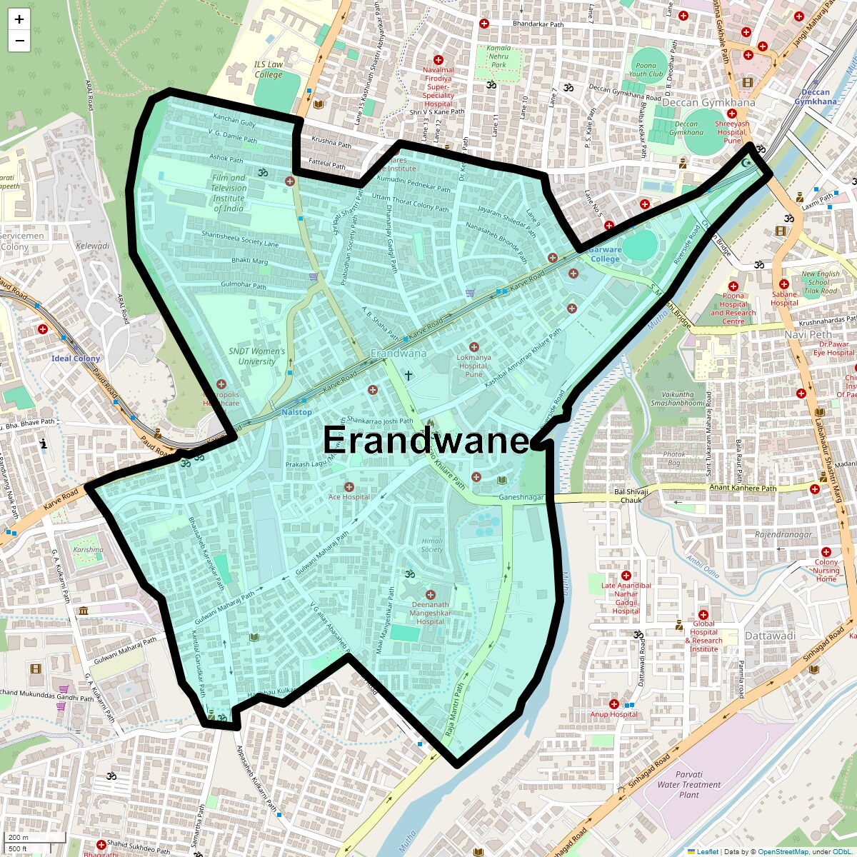 Erandwane Pune Overview - Map, Property Rates, Projects, Reviews ...