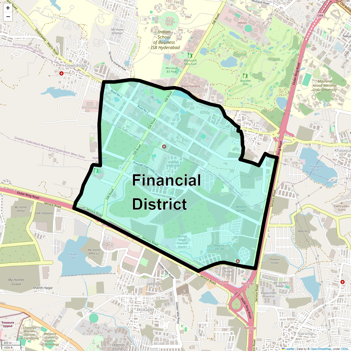 Financial District Hyderabad Overview - Map, Property Rates, Projects ...
