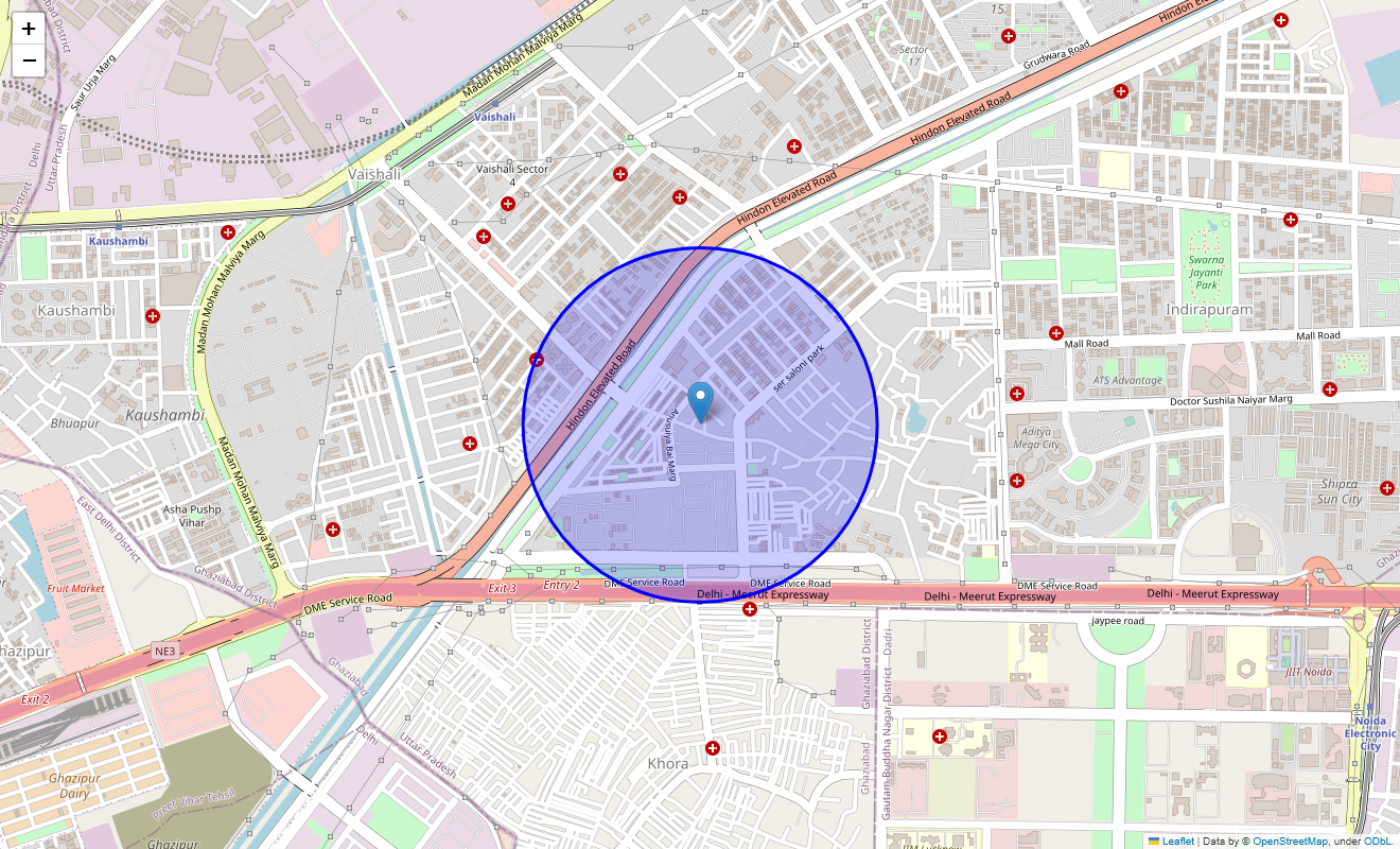 JyotiSuper Gardenia Location Map - Nyay Khand, Ghaziabad