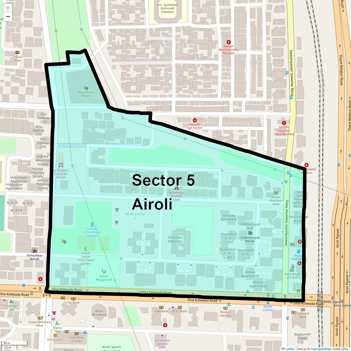 Sector 5 Airoli Navi Mumbai Overview - Map, Property Rates, Projects ...