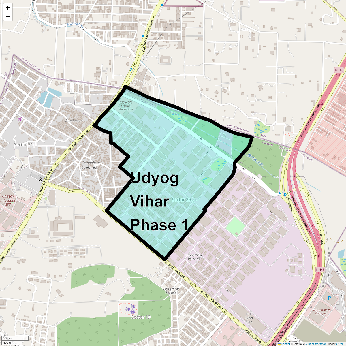 Educomp Towers Location Map - Udyog Vihar Phase 3, Gurgaon