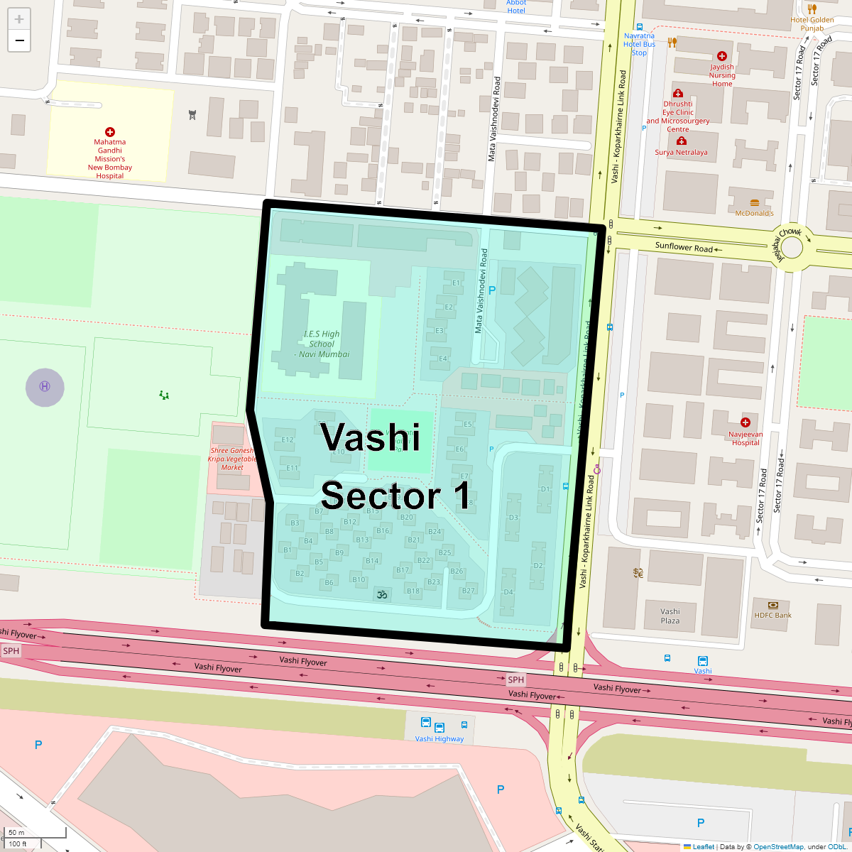 Vashi Sector 1 Navi Mumbai Overview - Map, Property Rates, Projects ...