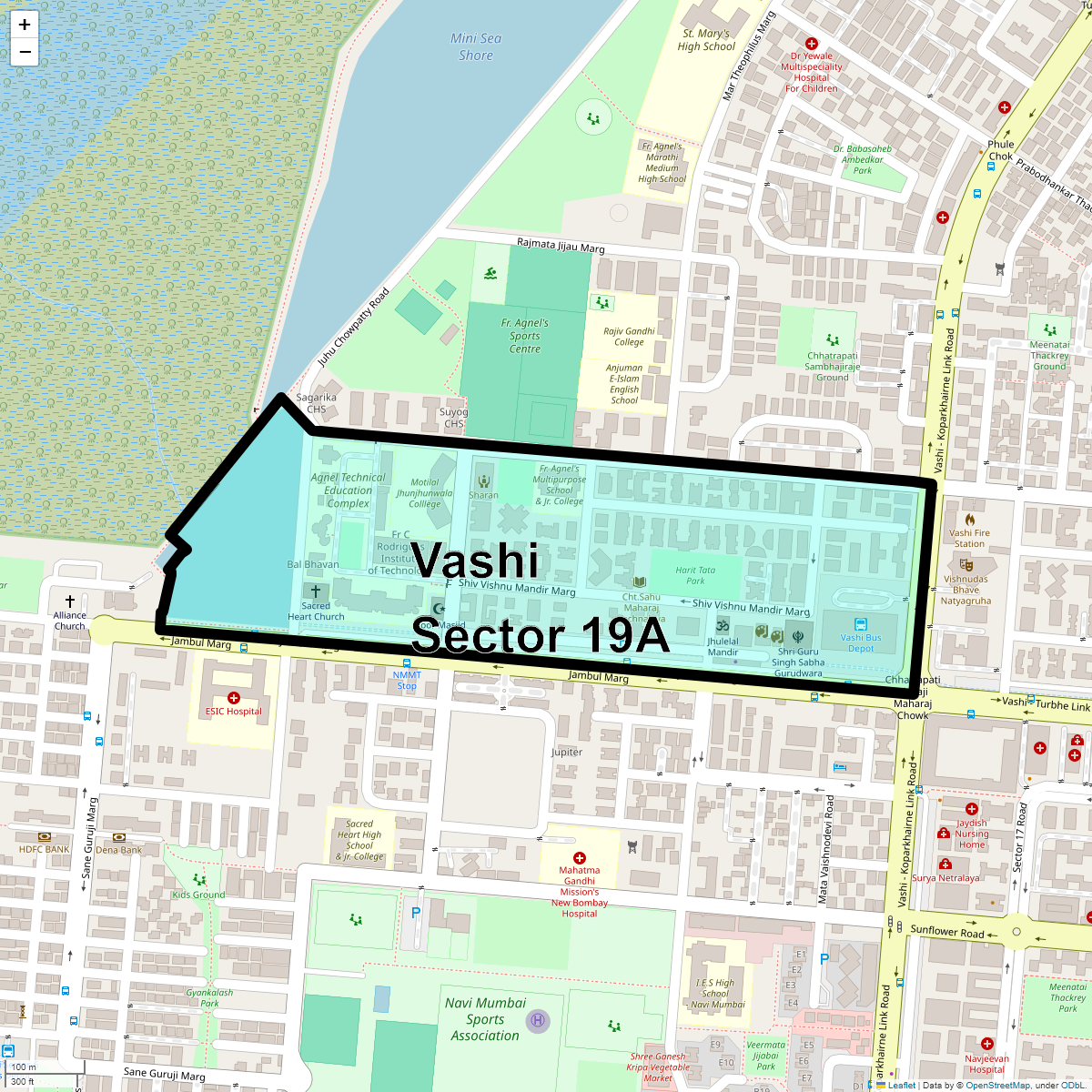 Vashi Sector 4, Navi mumbai: Map, Photos and Videos, Property Rates ...