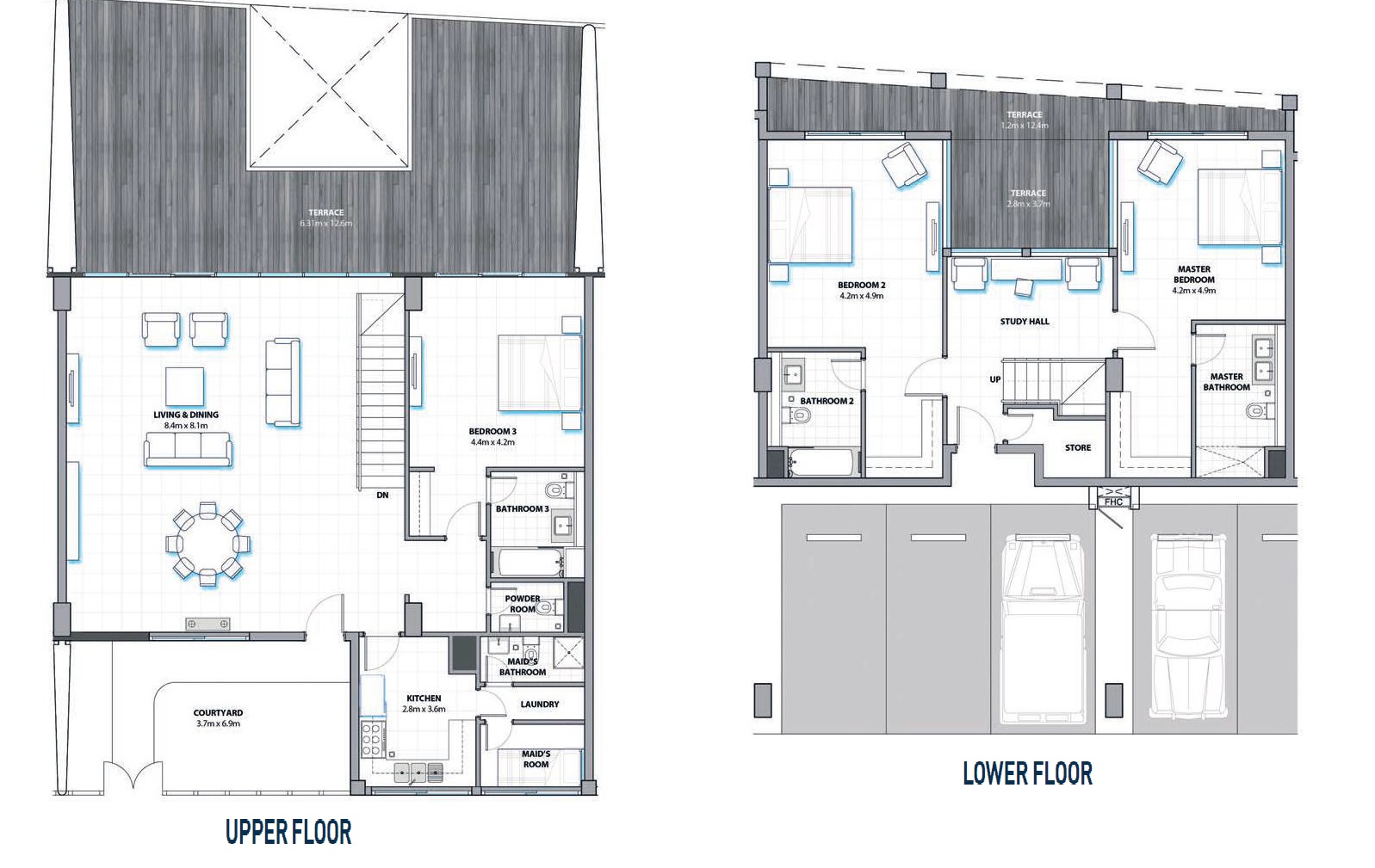 Aldar Al Hadeel Floor Plans - Unit Plans in Al Raha Beach, Abu Dhabi
