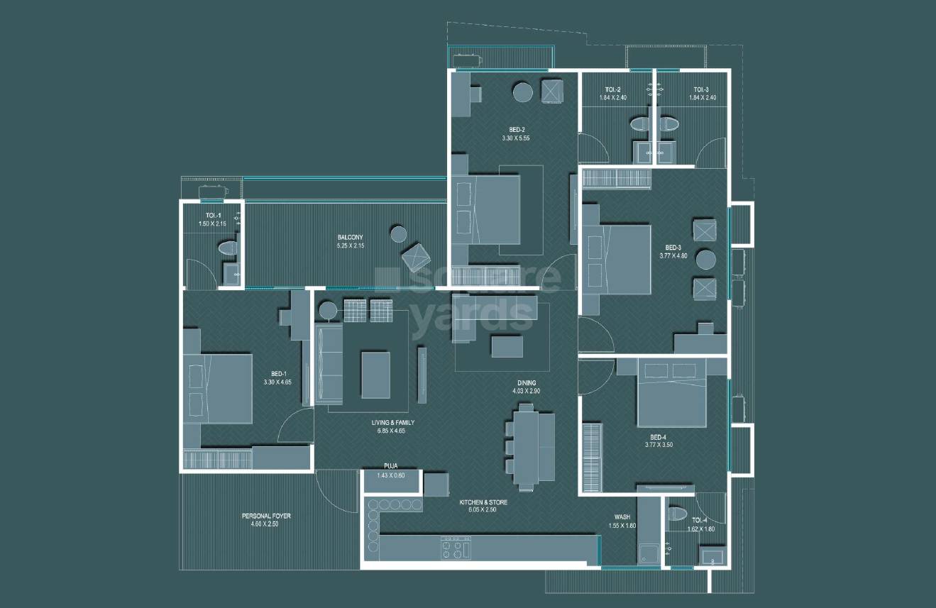 Kavisha The Portrait Floor Plans - Shela, Ahmedabad