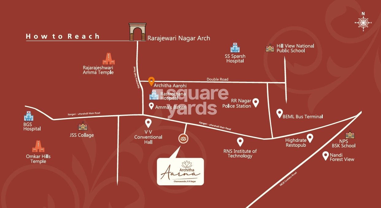 Architha Aarna in Raja Rajeshwari Nagar, Bangalore @ 96.40 Lac - Floor ...