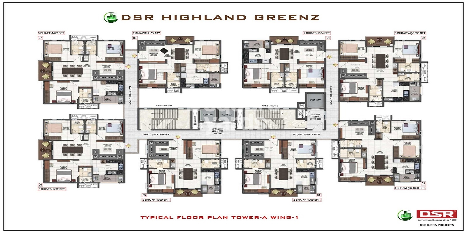 DSR Highland Greenz in Doddakannelli, Bangalore @ 81.73 Lac - Floor ...