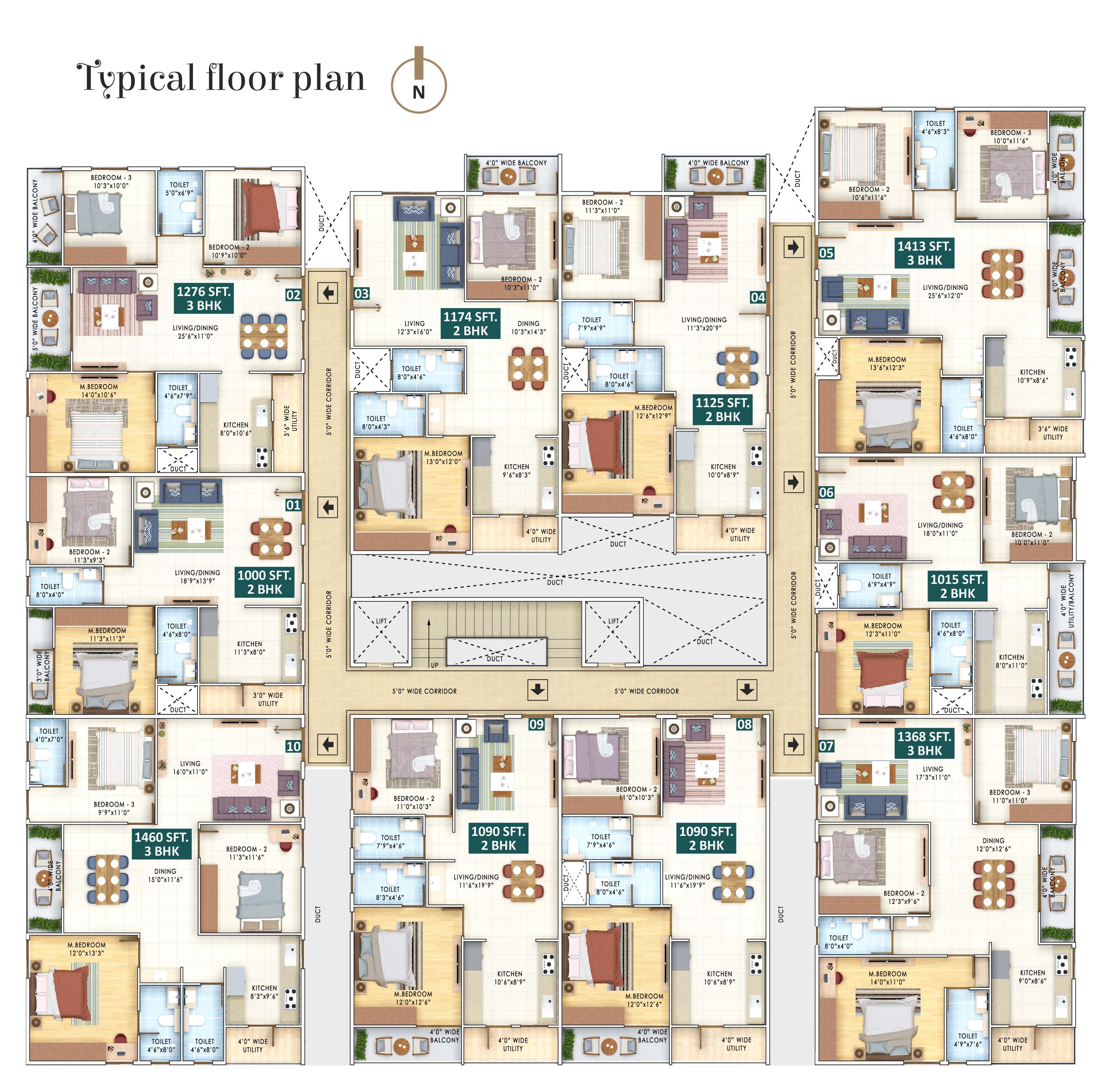 NR Prime Residency in Challaghatta, Bangalore @ 90.00 Lac - Floor Plans ...