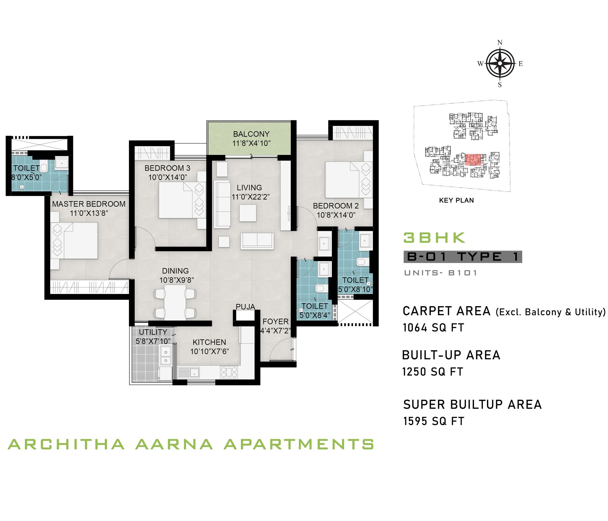 Architha Aarna Floor Plans - Raja Rajeshwari Nagar, Bangalore