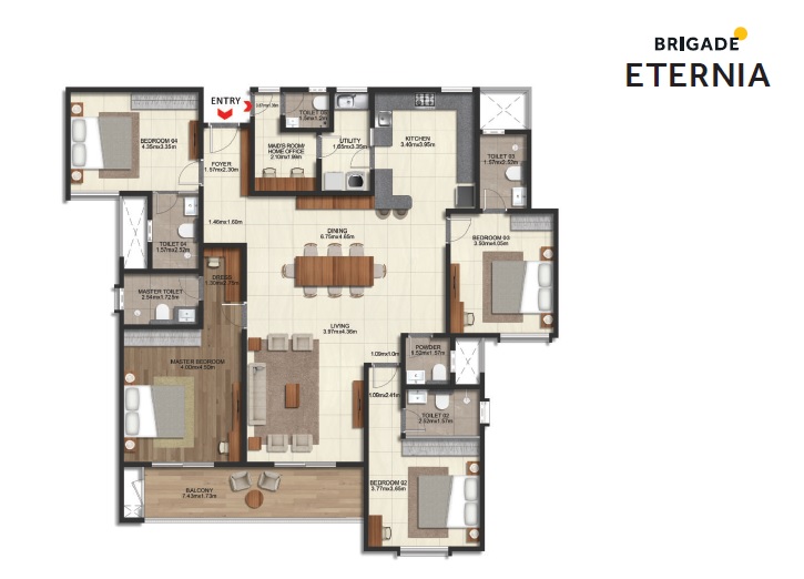 Brigade Eternia Floor Plans - Yelahanka, Bangalore