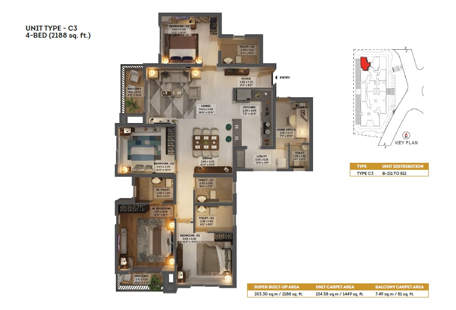 Brigade Orchards Fairmont Floor Plans - Devanahalli, Bangalore