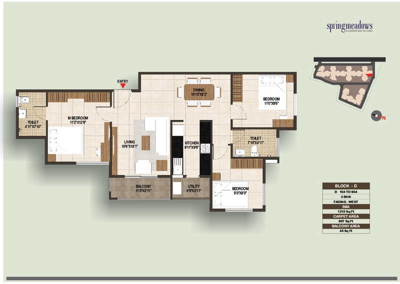 Concorde Spring Meadows Floor Plans - Yeshwanthpur, Bangalore