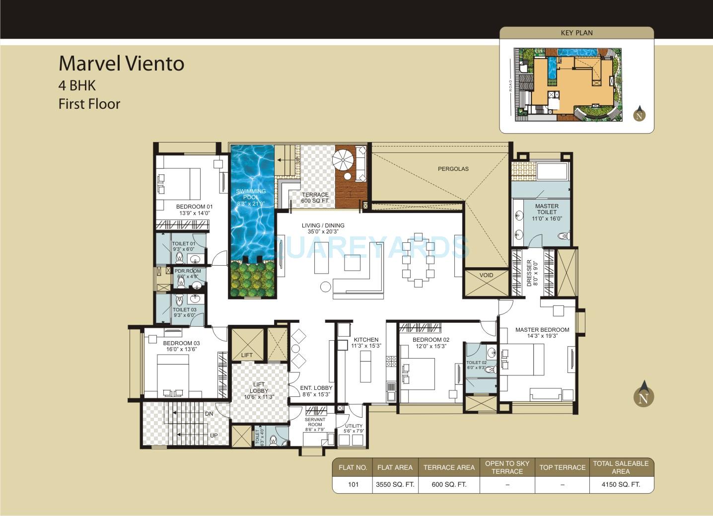 Marvel Viento in Indiranagar, Bangalore @ 5.91 Cr - Floor Plans ...