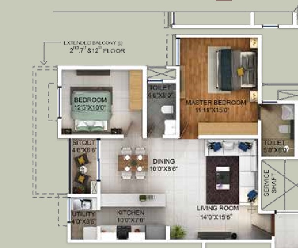 Puravankara Purva Zenium in Hosahalli, Bangalore @ 72.04 Lac - Floor ...