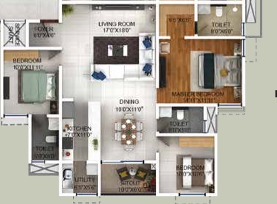 Puravankara Purva Zenium in Hosahalli, Bangalore @ 69.80 Lac - Floor ...