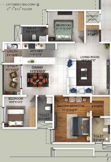 Puravankara Purva Zenium in Hosahalli, Bangalore @ 67.42 Lac | Price ...