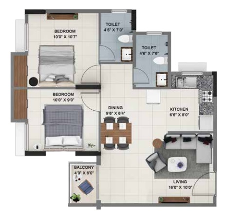Salarpuria Sattva Ashraya Floor Plans - Bidadi, Bangalore