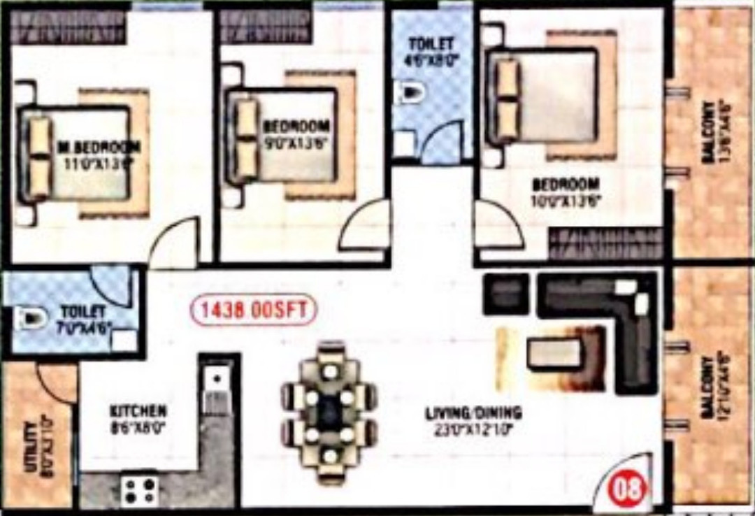 Sapthagiri Vaibhava Floor Plans - KR Puram, Bangalore