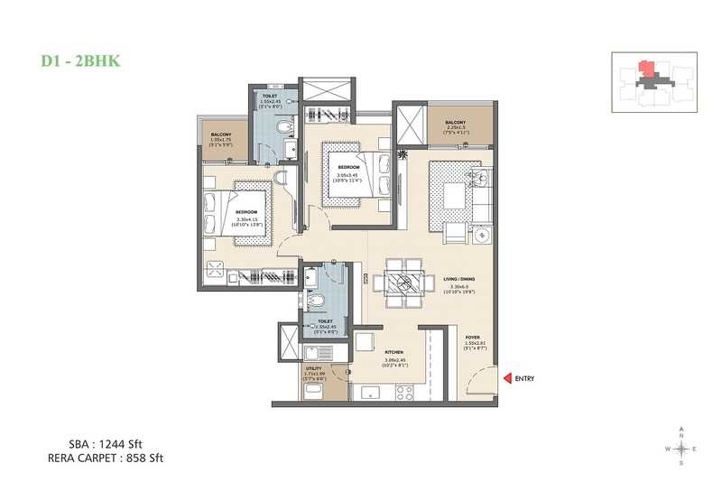 Vajram Newtown Thanisandra Main Road, Bangalore | Price List, Floor ...