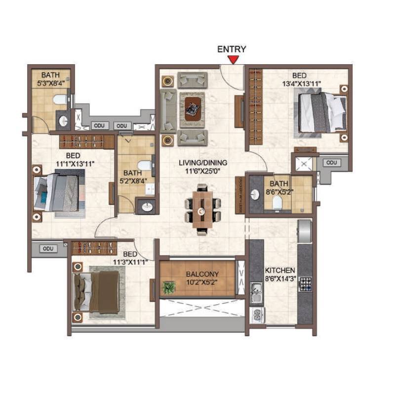 Casagrand Primrose Floor Plans - Perungalathur, Chennai