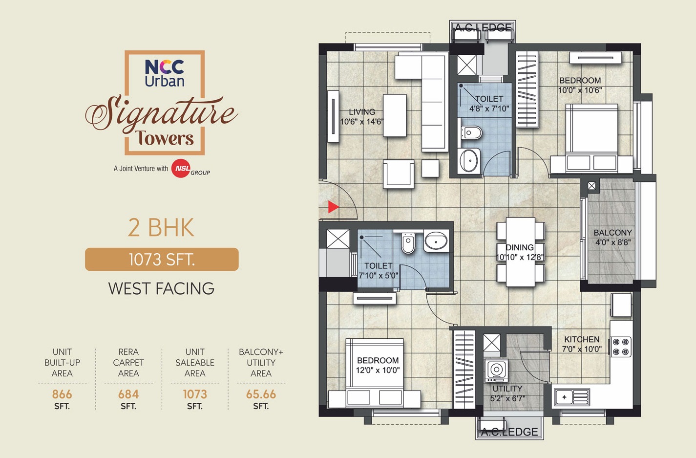 NCC Signature Towers Floor Plans - Sholinganallur, Chennai