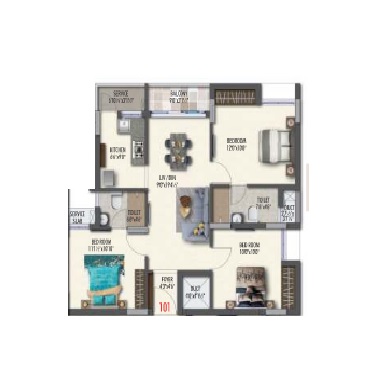 Pavani North Star Floor Plans - Korattur, Chennai