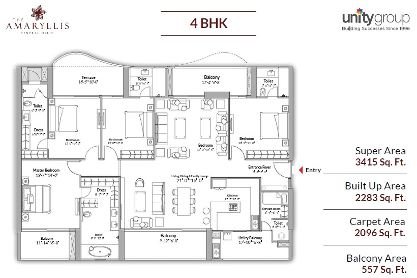 Unity The Amaryllis Phase 2 Floor Plans - Karol Bagh, Delhi
