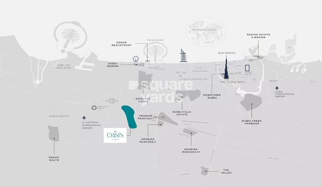 Emaar The Oasis in Dubailand , Dubai at AED 8.1 Million- Location Map ...