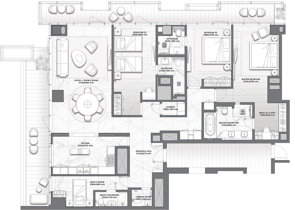 Dar Al Da Vinci Tower Floor Plans - Unit Plans in Business Bay, Dubai