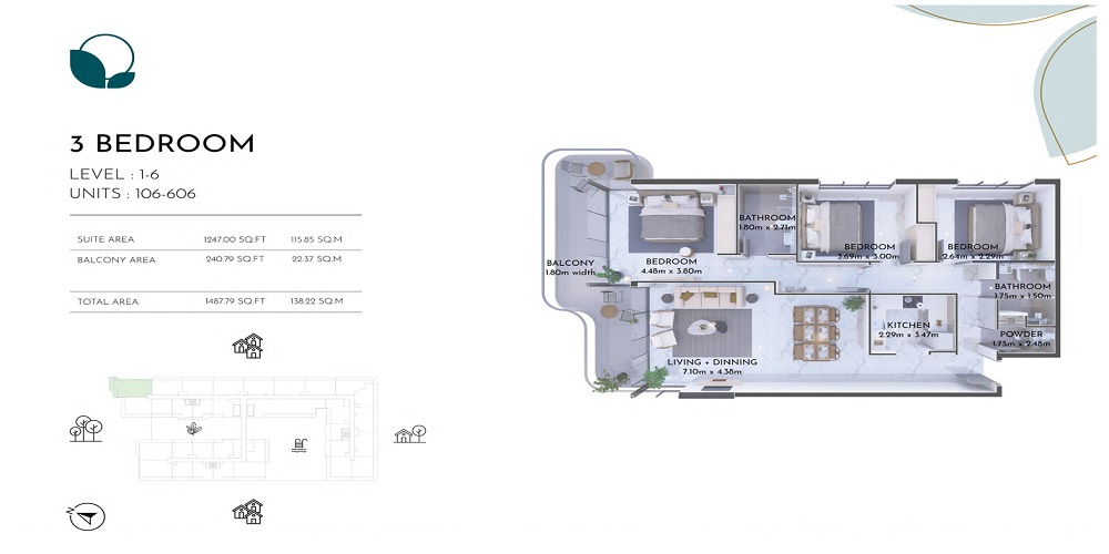 Karma Olivia Residences Floor Plans - Unit Plans in Dubai Investment ...
