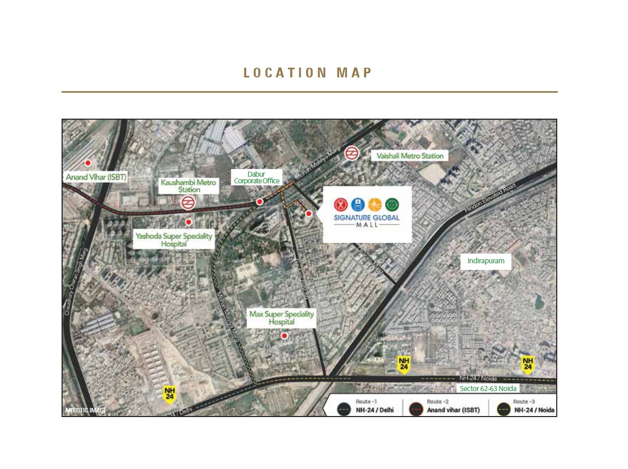 Signature Global Mall Vaishali Sector 3 Ghaziabad | Price List, Floor ...