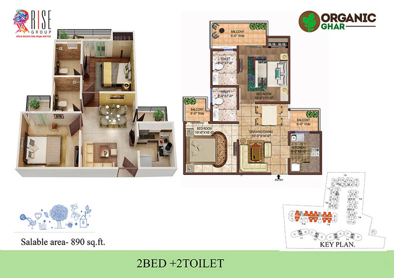 Rise Organic Ghar in Lal Kuan, Ghaziabad @ 25.37 Lac - Floor Plans ...