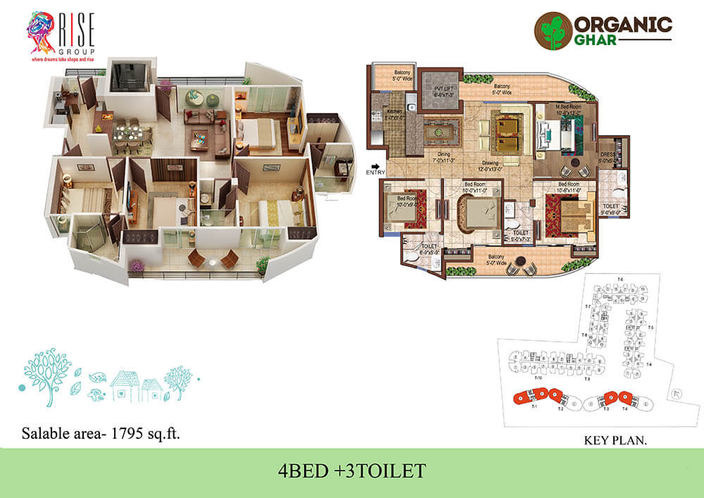 Rise Organic Ghar in Lal Kuan, Ghaziabad @ 25.37 Lac - Floor Plans ...