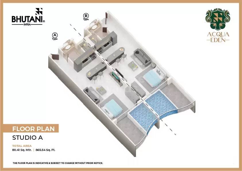 Bhutani Acqua Eden Floor Plans - Sancoale, Goa