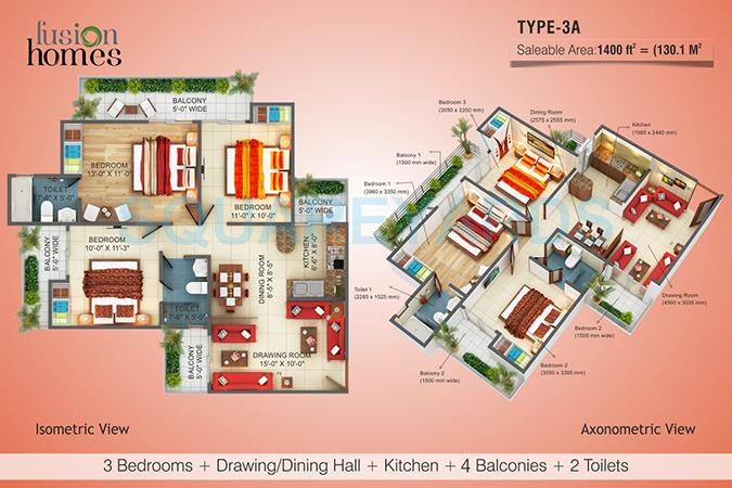Fusion Homes in Noida Ext Tech Zone 4, Greater Noida @ 35.00 Lac ...