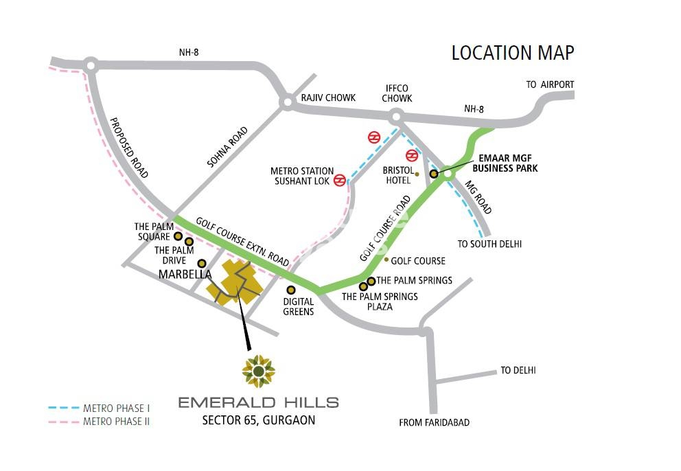 Emaar MGF Emerald Hills Sector 65 Gurgaon | Price List, Floor Plan ...