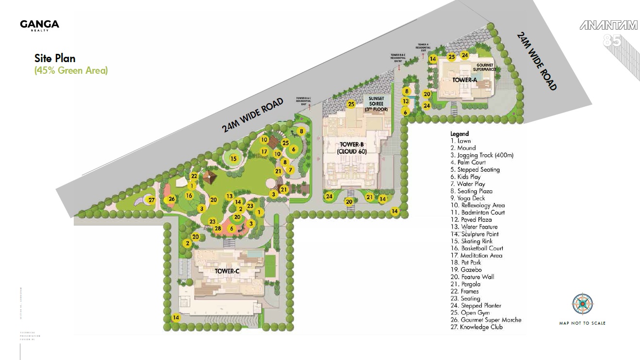 Ganga Anantam in Sector 85, Gurgaon @ 3.95 Cr - Floor Plans, Location ...