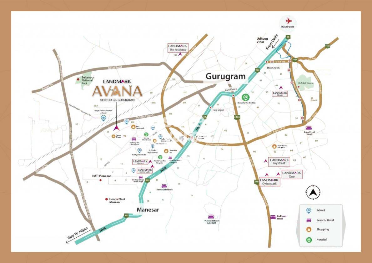 Landmark Avana in Sector 95, Gurgaon @ 1.04 Cr - Floor Plans, Location ...