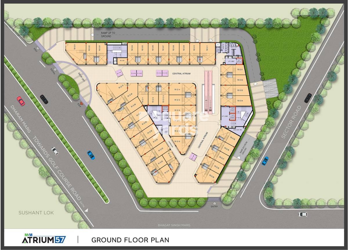 M3M Atrium in Sector 57, Gurgaon @ 82.88 Lac - Floor Plans, Location ...