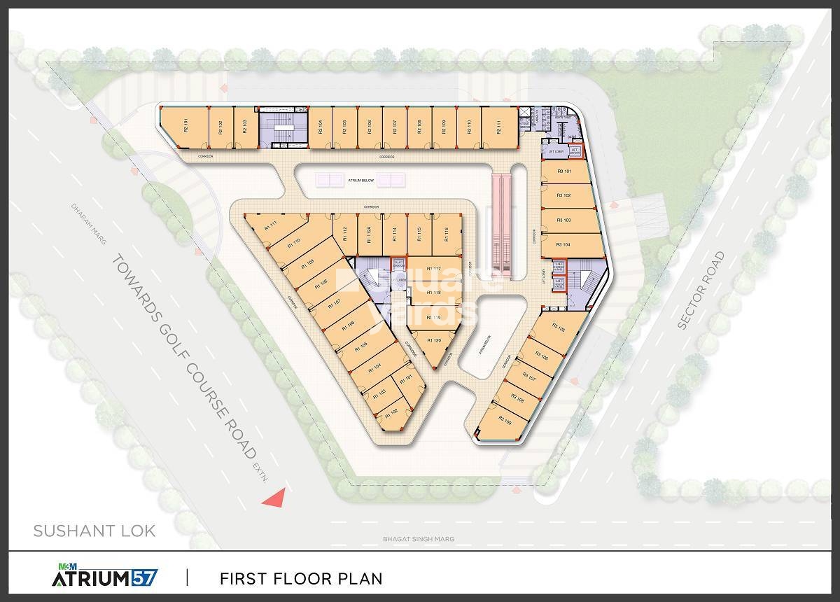 M3M Atrium in Sector 57, Gurgaon @ 82.88 Lac - Floor Plans, Location ...