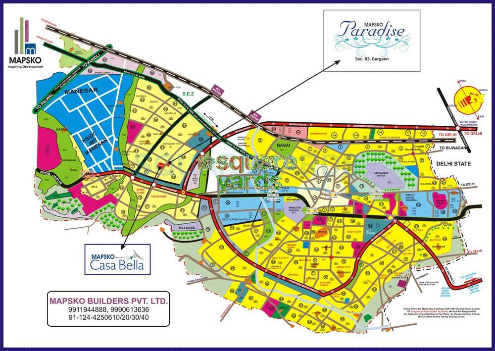 Mapsko Paradise in Sector 83, Gurgaon @ 61.04 Lac - Floor Plans ...