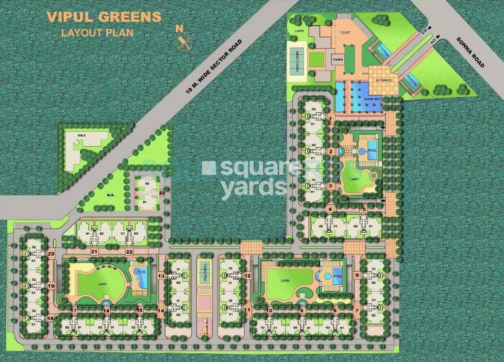 Rental 1 Bedroom 650 Sq.Ft. Apartment in Vipul Greens, Sector 48 ...