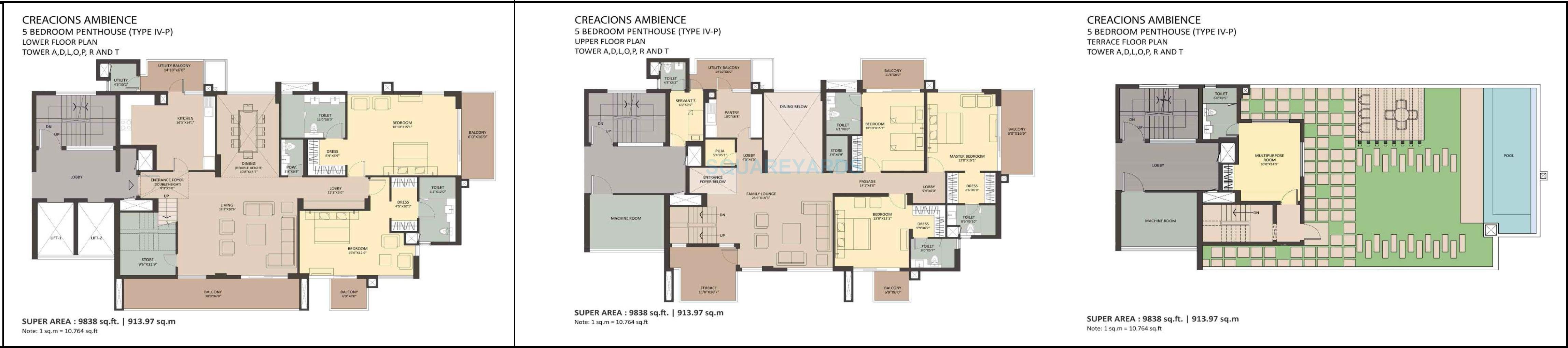 Ambience Creacions in Sector 22, Gurgaon @ 3.99 Cr - Floor Plans ...