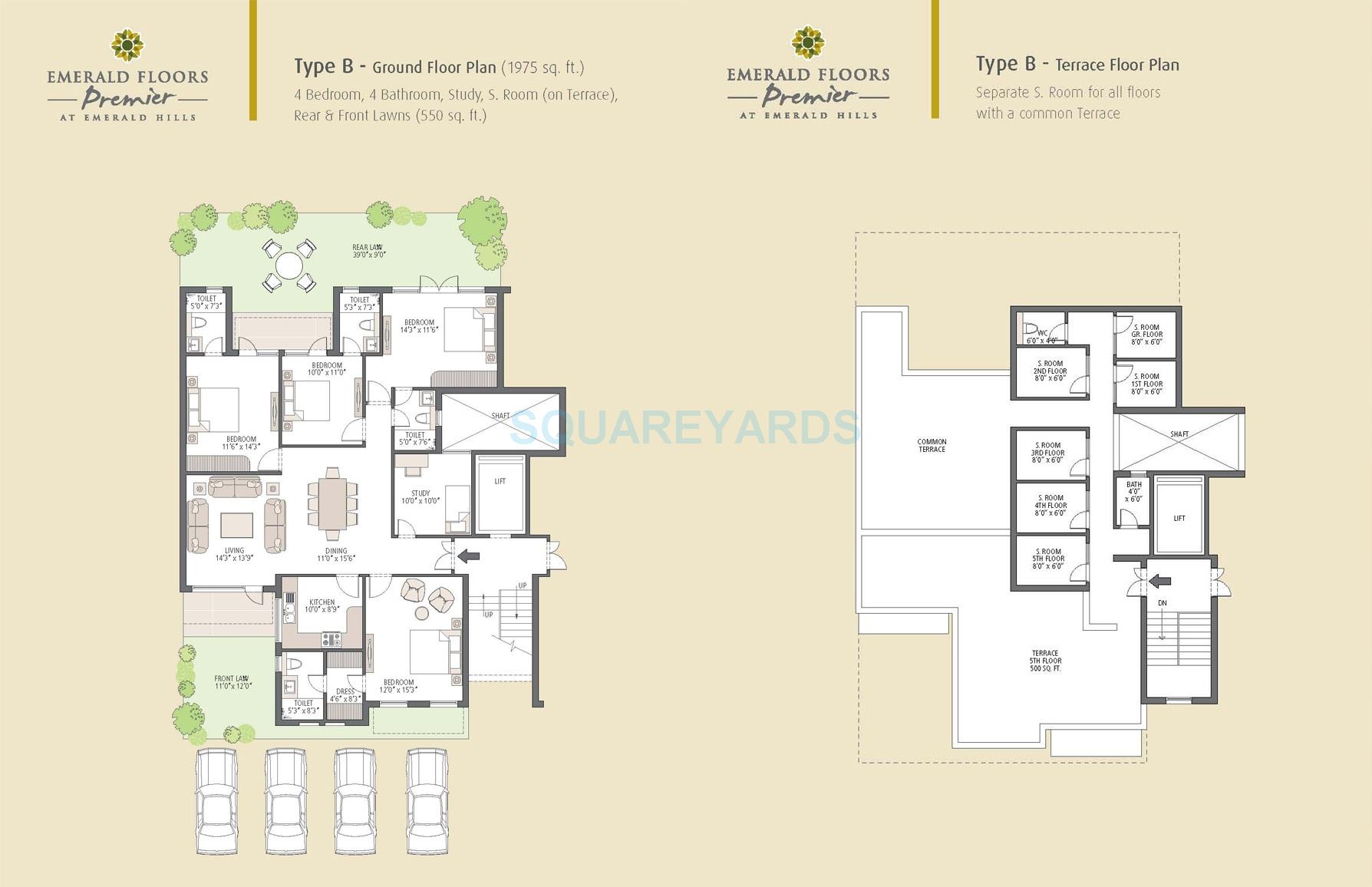 Rental 4 Bedroom 1600 Sq.Ft. Apartment in Emaar Emerald Floors Premier ...