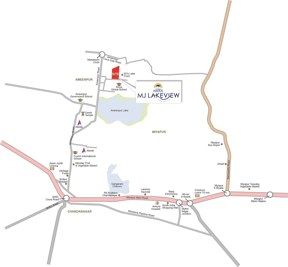 Abode MJ Lakeview in Ameenpur, Hyderabad @ 80.05 Lac - Floor Plans, Location Map & Reviews