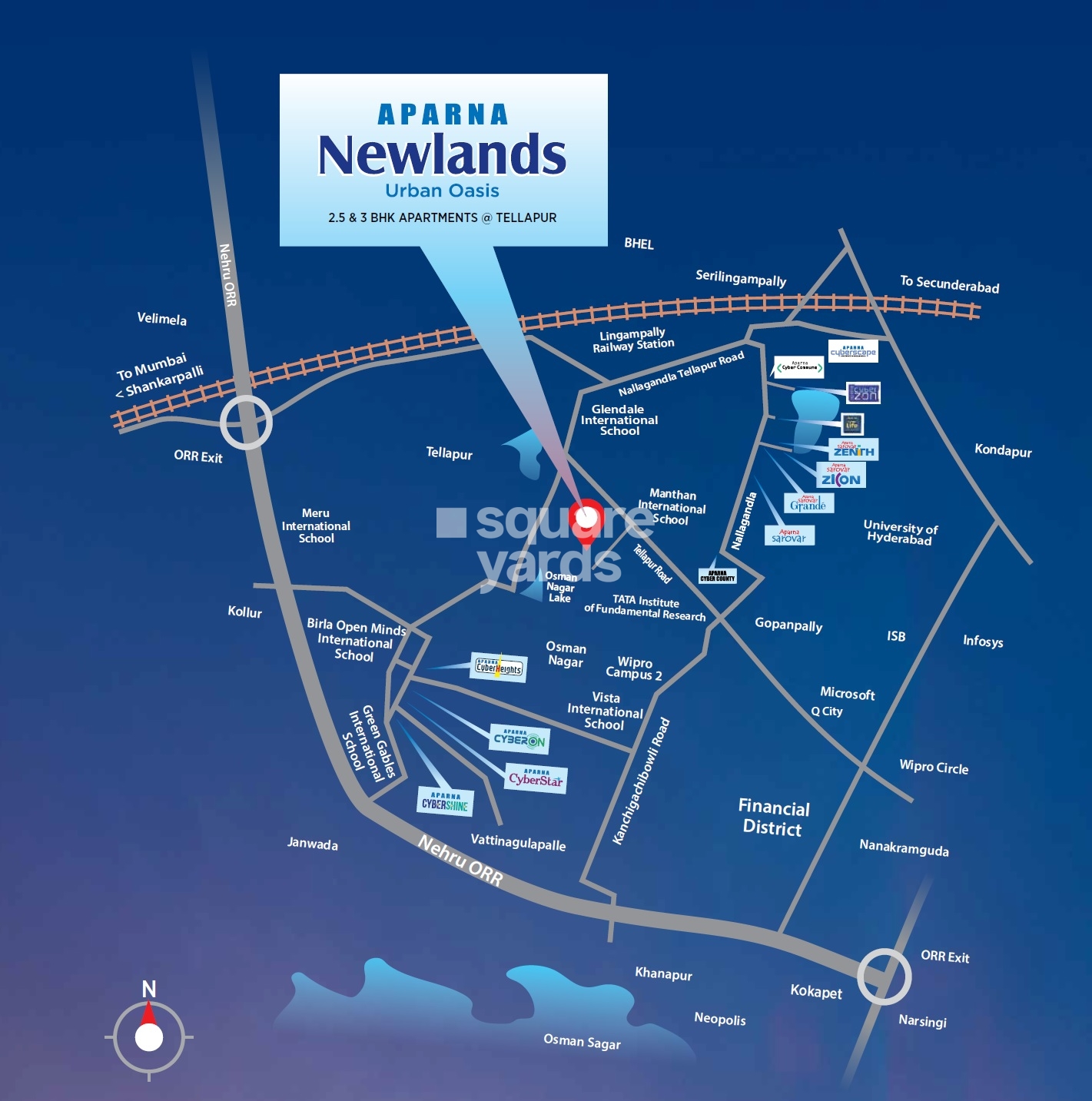 Aparna Newlands Tellapur Hyderabad | Price List, Floor Plan & RERA Details
