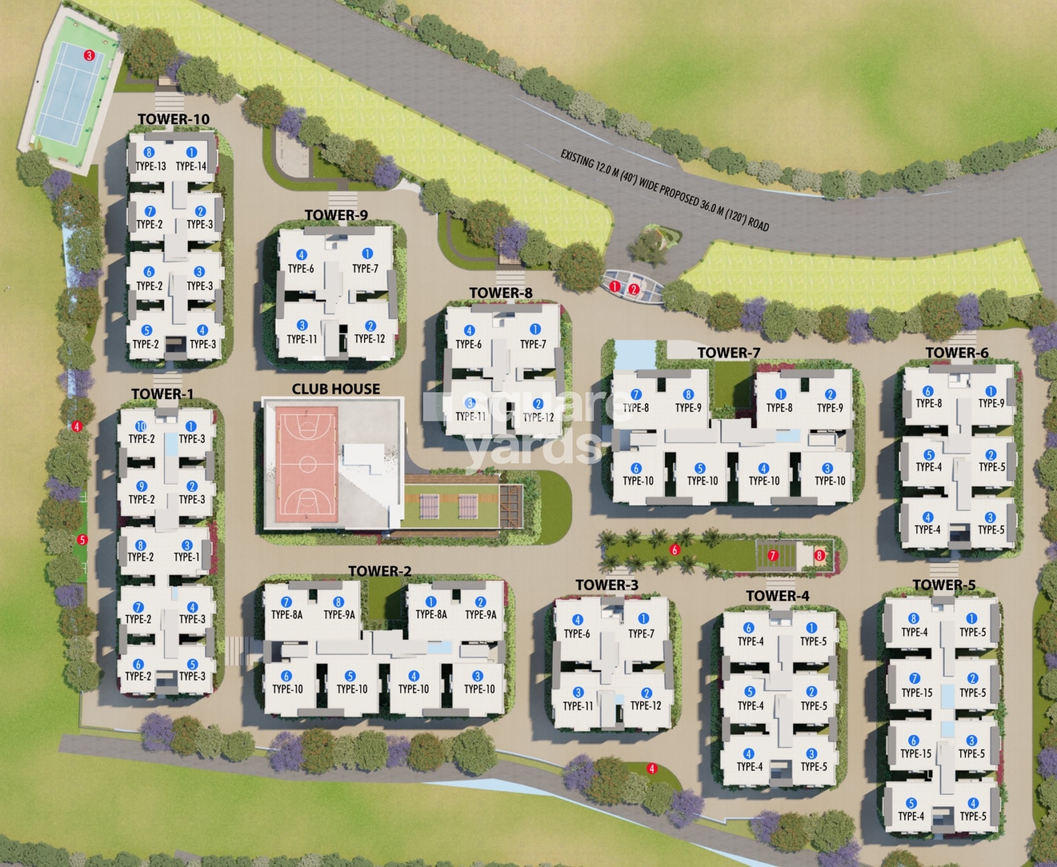 EIPL Corner Stone in Gandipet, Hyderabad @ 99.25 Lac - Floor Plans ...