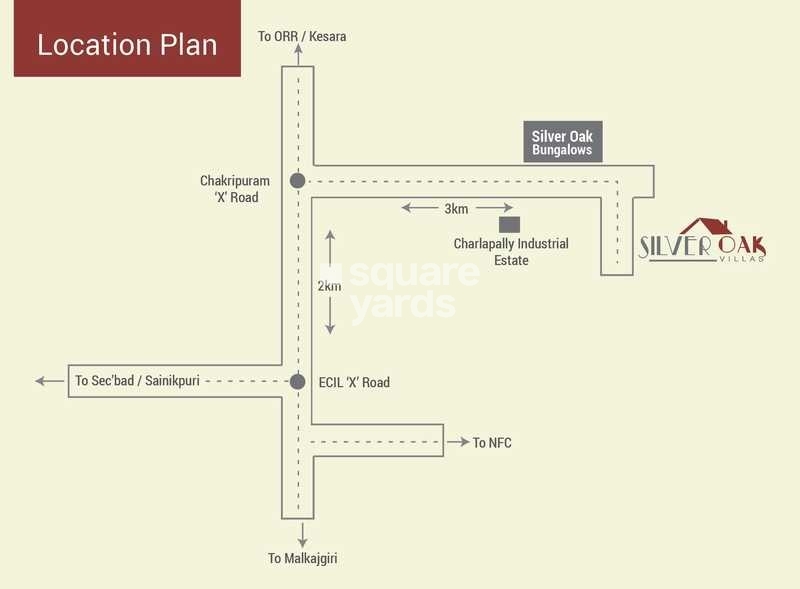 Modi Silver Oak Villas in Cherlapally, Hyderabad @ 59.32 Lac - Floor Plans, Location Map & Reviews