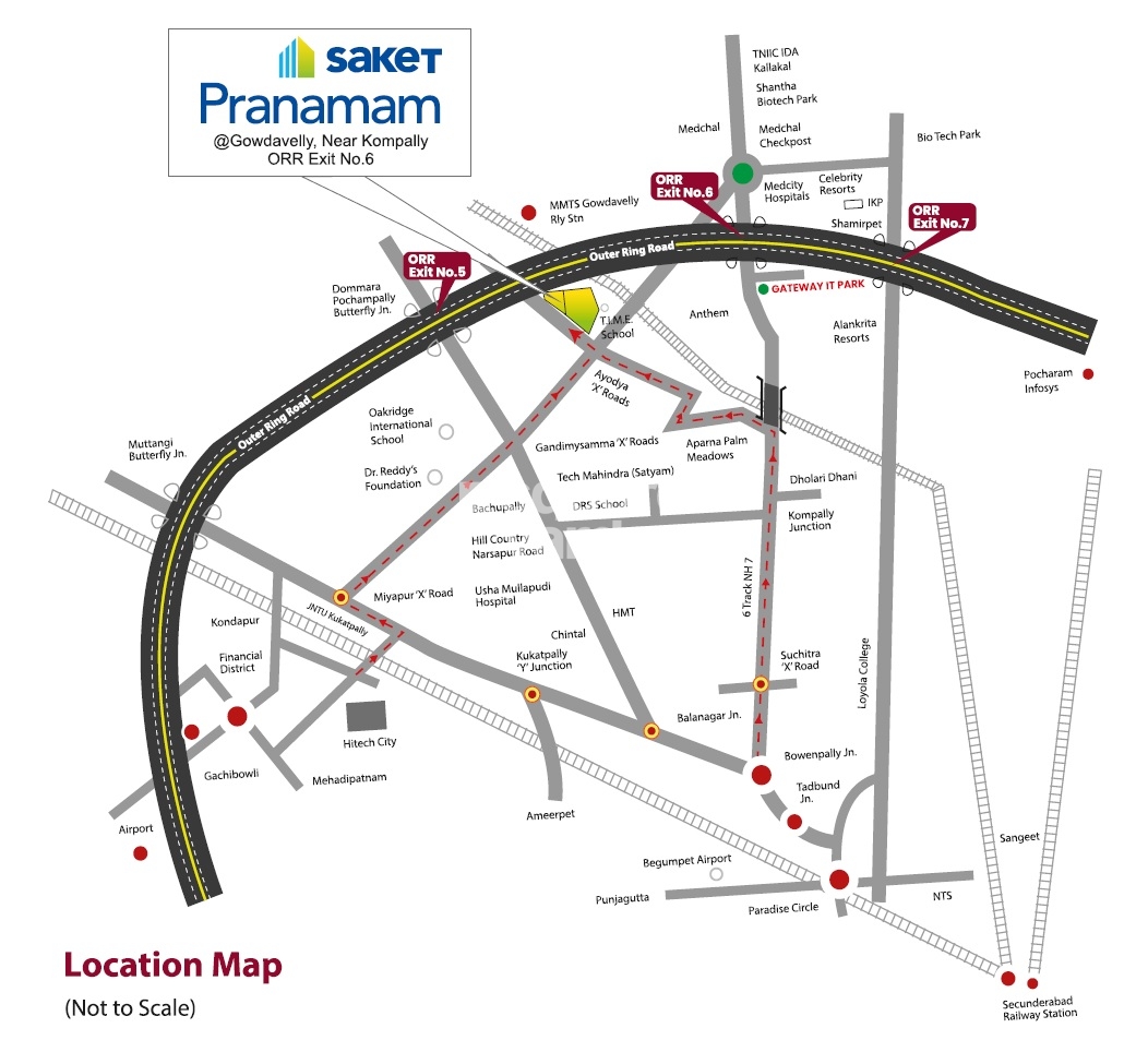 Saket Pranamam in Kompally, Hyderabad @ 44.33 Lac - Floor Plans ...