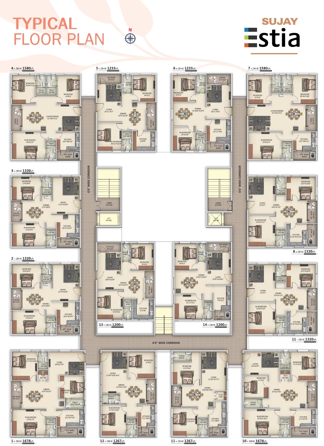 Sujay Estia in Bachupally, Hyderabad @ Price on Request - Floor Plans ...